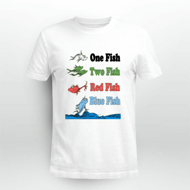 Read Across America Day Dr Seuss Red Fish Blue Fish Shirt - Tiniven Store