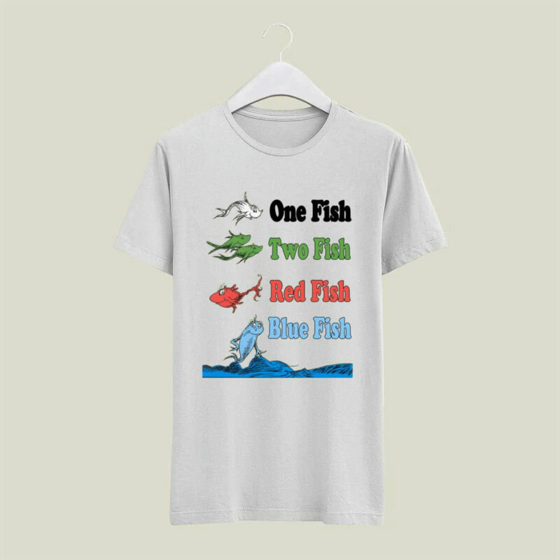 Read Across America Day Dr Seuss Red Fish Blue Fish Shirt - Tiniven Store